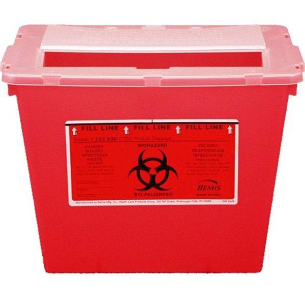Red Biohazard Container