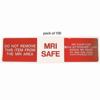 MRI Safe - Do Not Remove From MRI Area Warning Stickers - 1 1/2 x 6 ...