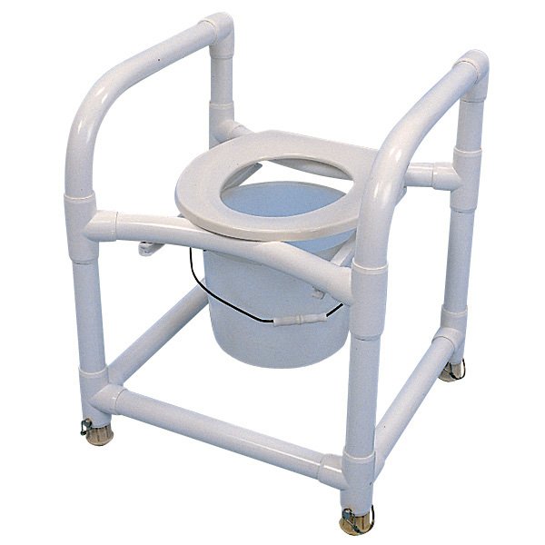 3 in 1 Adjustable Commode Safety Frame, 12qt Pail