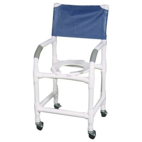 15 PVC Shower/Commode Chair - Standard - Open Front Seat