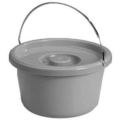 Drive Medical Commode Bucket with Handle and Cover, 7.5 qt.