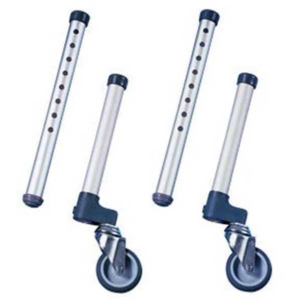 3 Swivel Wheels with 13 Rear Leg Extensions with Glide Tips