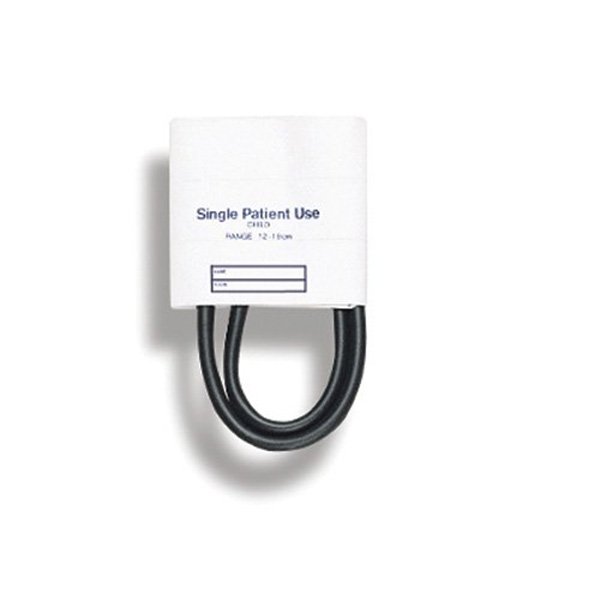 Disposable Single-Patient Use Blood Pressure Cuff, Two-Tube, Child, 5 ...