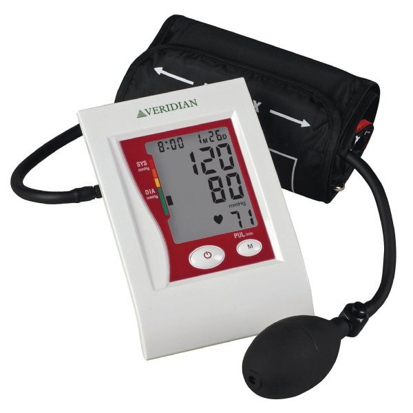 Semi-Automatic Digital Blood Pressure Monitor with Large Adult Cuff