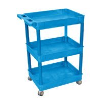 3 Shelf Blue Utility Cart