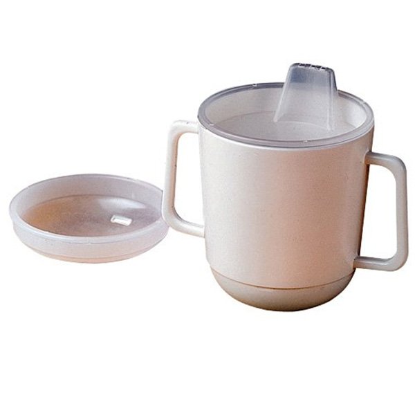 No-Tip Weighted Base Cup w/Lid, Holds 6 1/2 oz.
